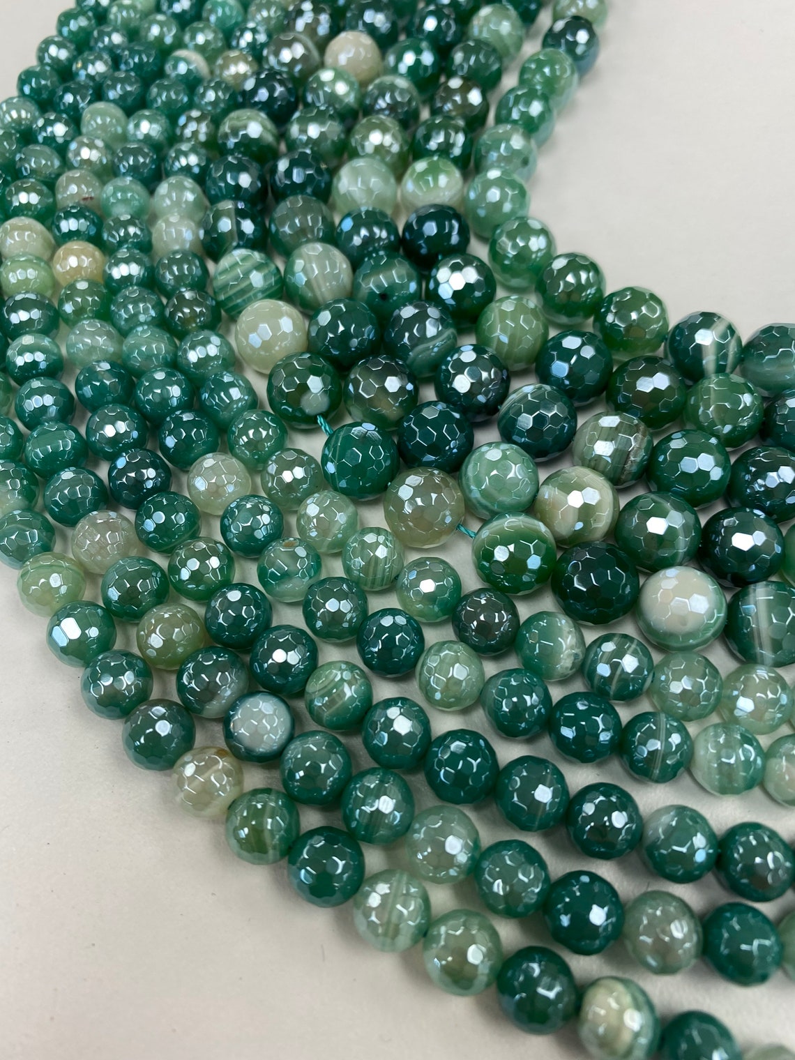 Mystic Green Agate Beads 8mm 10mm - Etsy