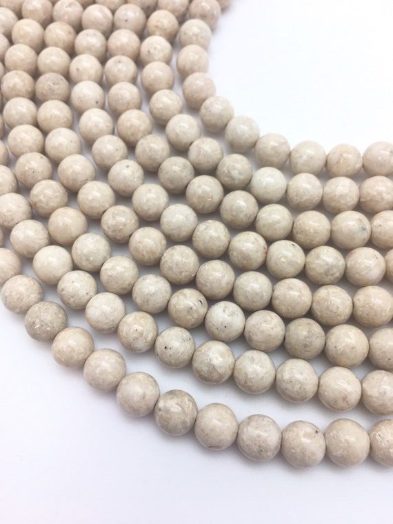 Riverstone Beads Fossil Beads River Stone Beads 6mm 8mm | Etsy