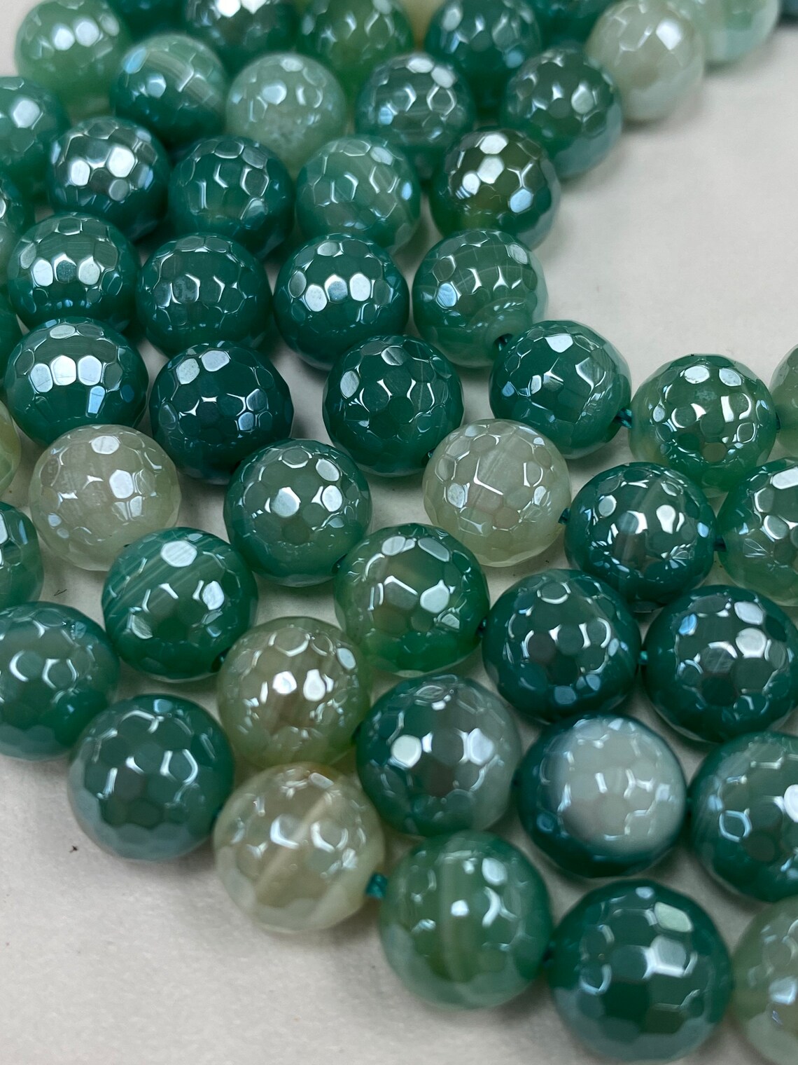 Mystic Green Agate Beads 8mm 10mm - Etsy