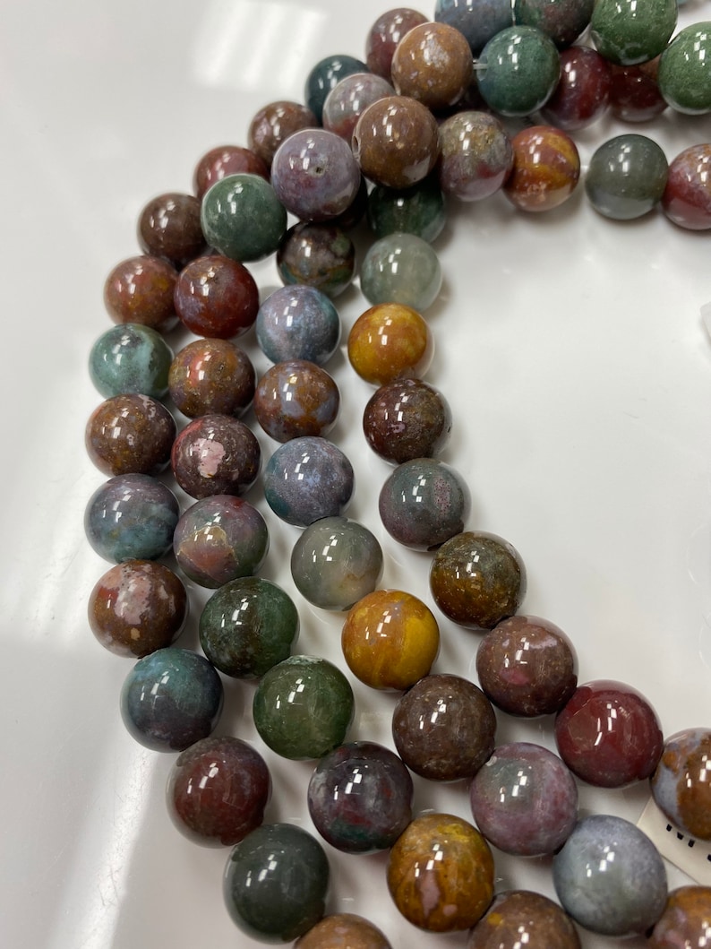 2.5mm 3mm Large Hole Indian Agate Fancy Jasper Beads 8mm - Etsy