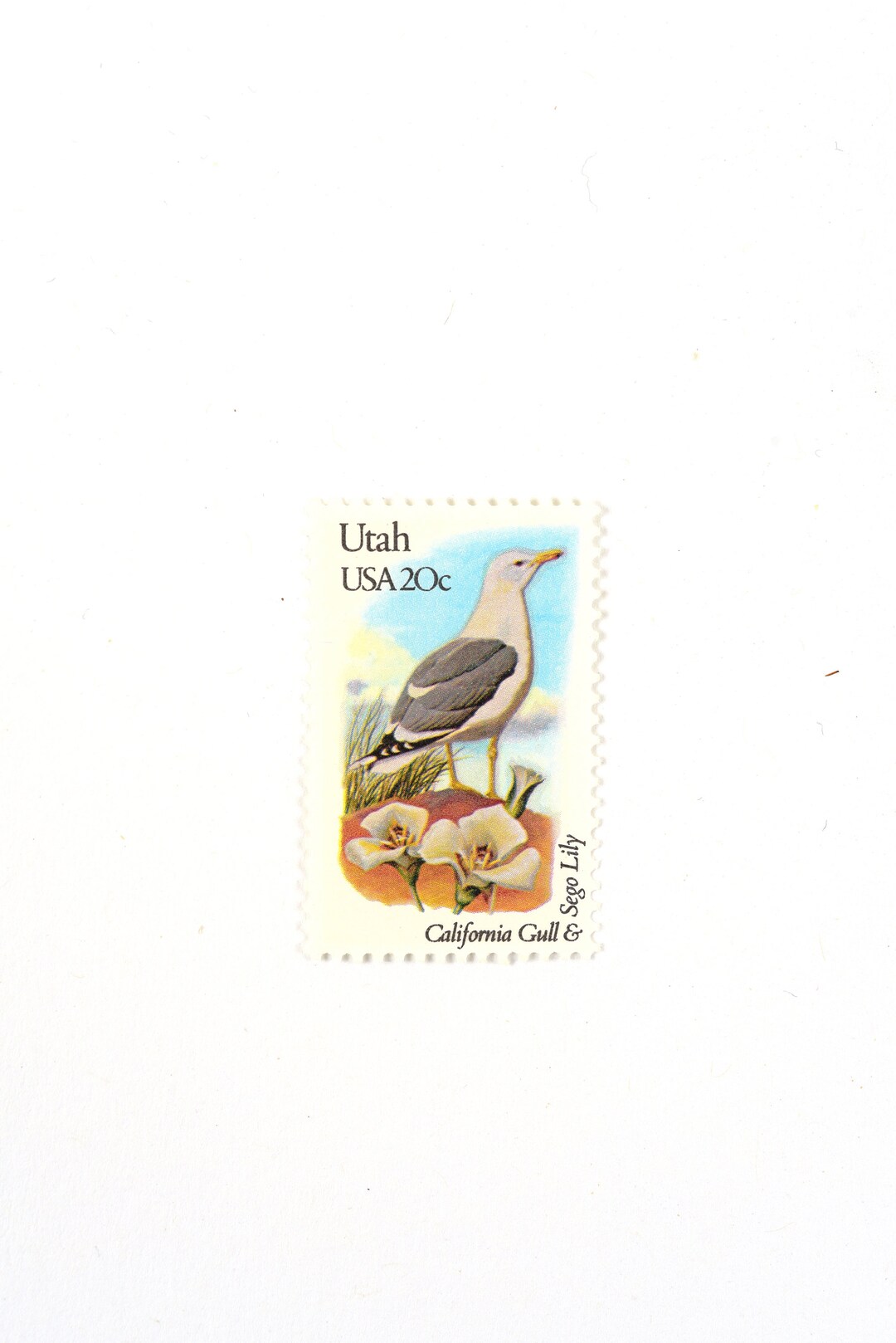 10//vintage Utah Stamps//20 Cent//unused//california Gull and - Etsy