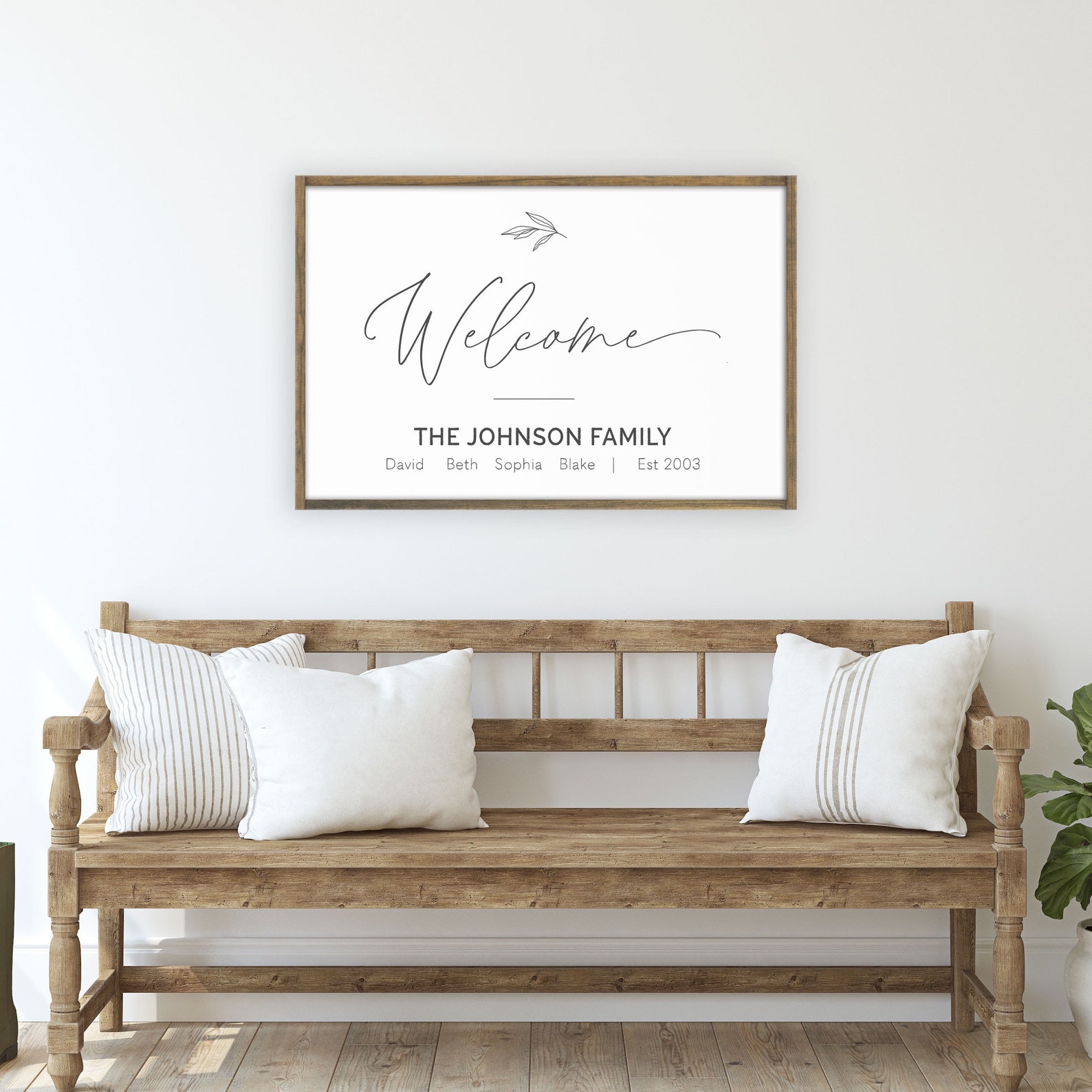 Farmhouse Wall Decor Welcome Established Sign Home Sign | Etsy