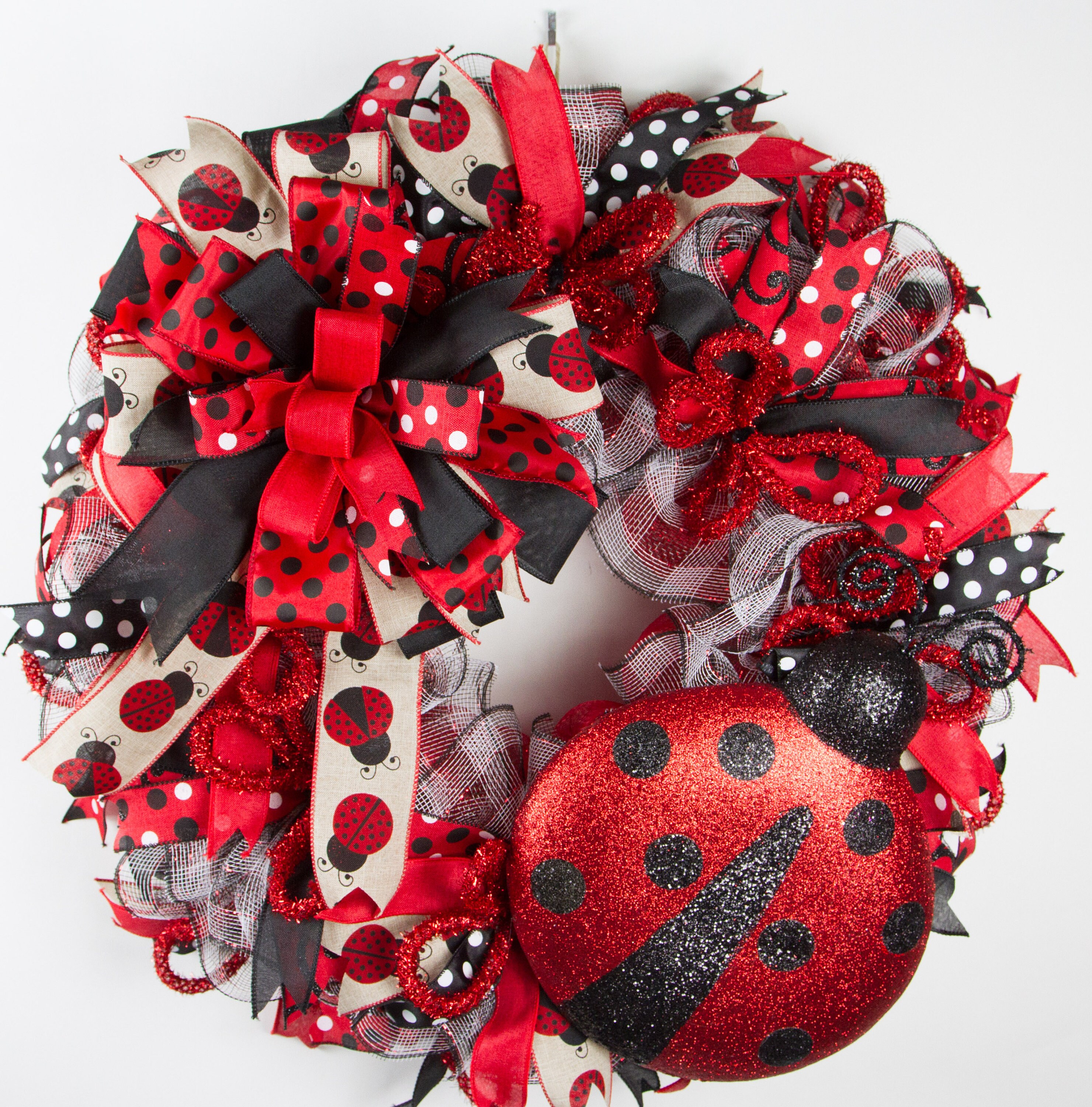 Ladybug Wreath Ladybug Front Door Wreath Everyday Wreath - Etsy
