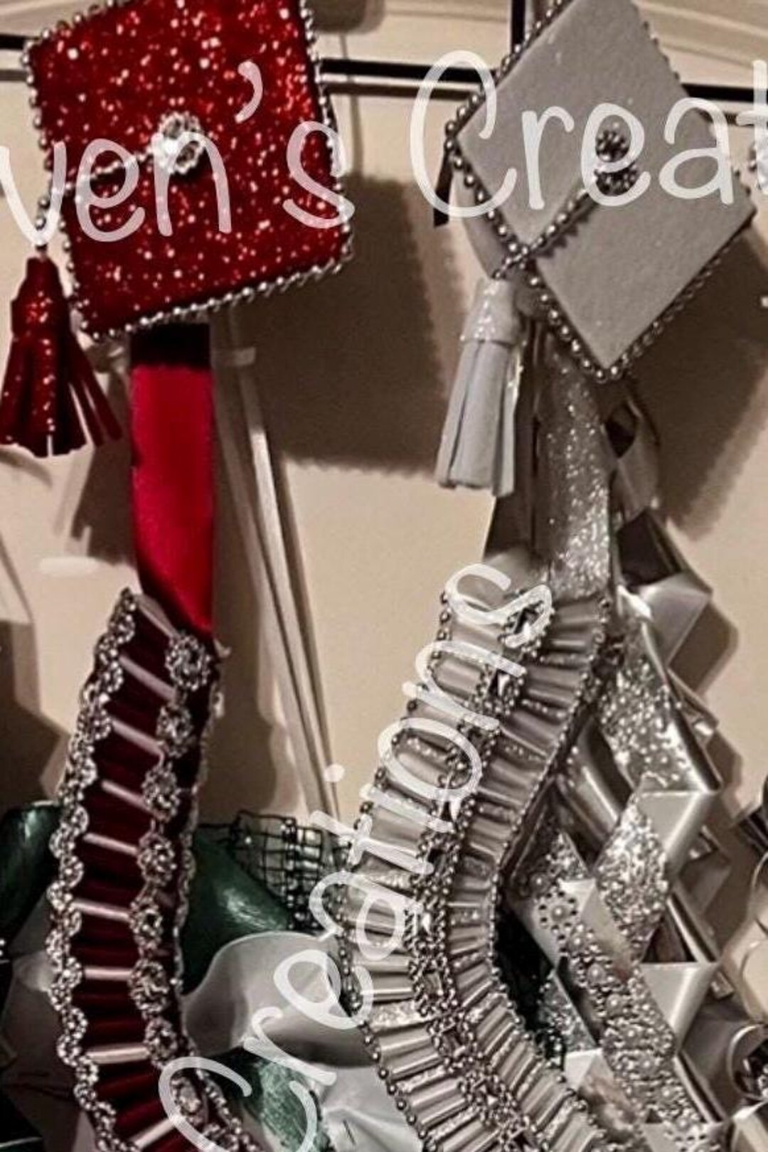 36” Wonky Love Braid Homecoming Mum W/matching MIDI GRADCAP or Cowprint ...