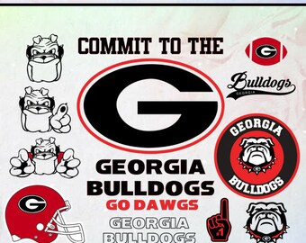 Georgia bulldogs dxf | Etsy