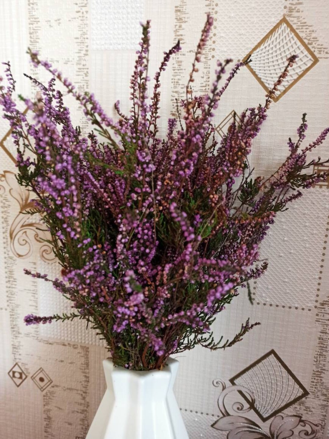 Dried Heather Flower Bouquet, Dried Heather Flower Bunch,natyral ...