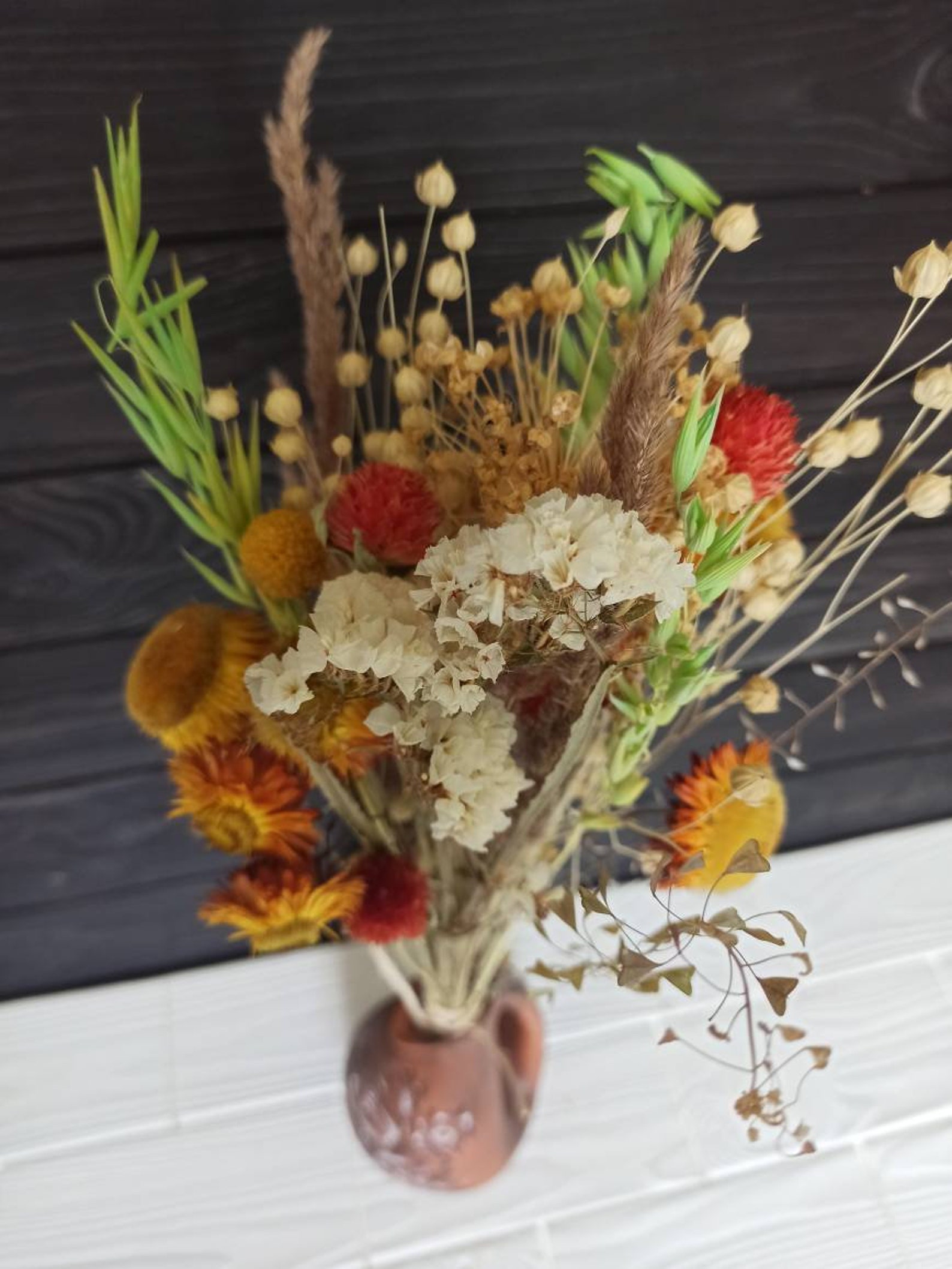 Ramo rústico arreglo de flores secas ramo seco flor seca - Etsy España