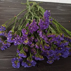 Purple Statice Bunch\ Purple Dried Statice\ Wedding Flowers Bouquet ...