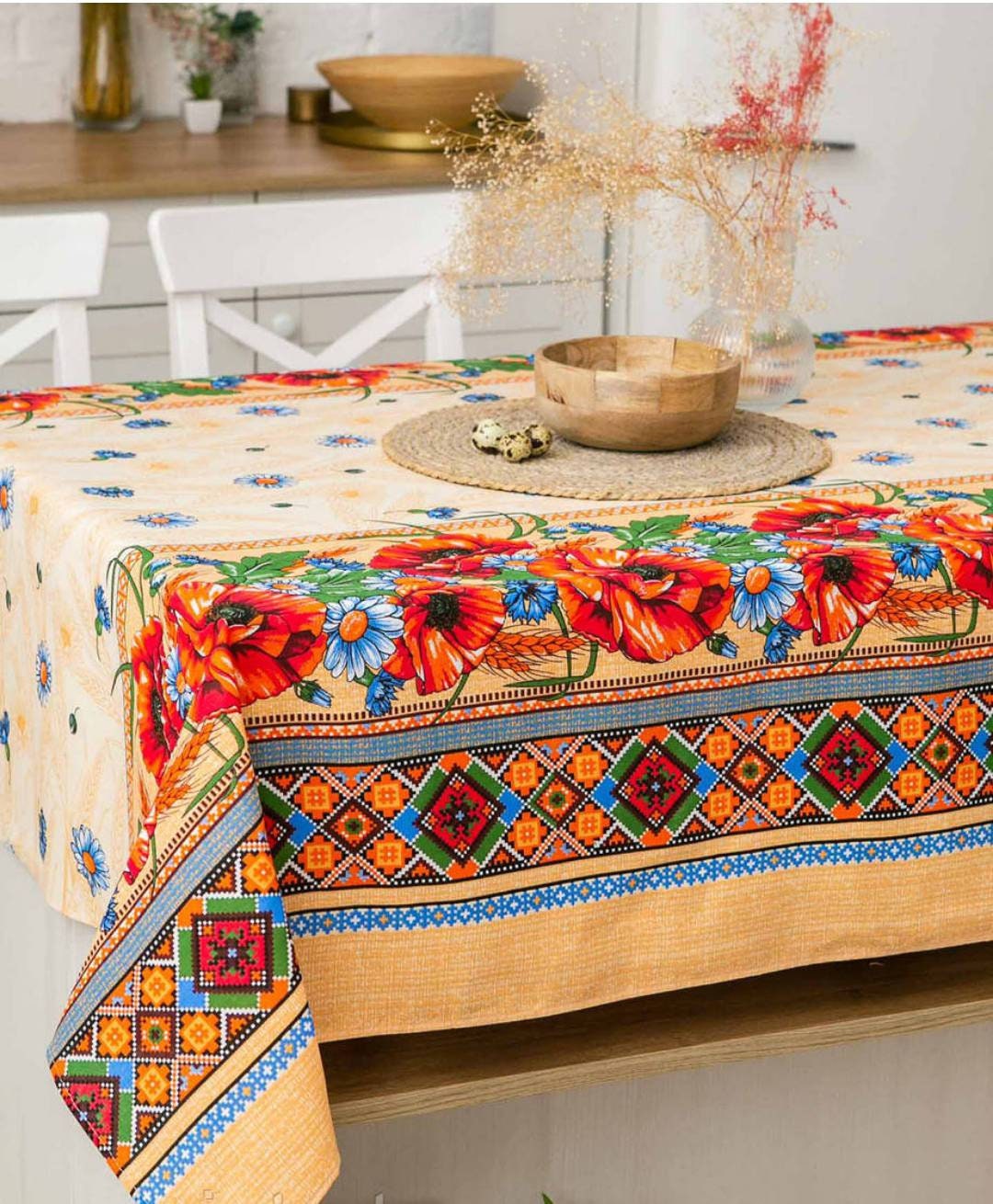 Ukrainian Linen Tablecloth,ukrainian Pattern ,ukrainian Style,ukrainian ...