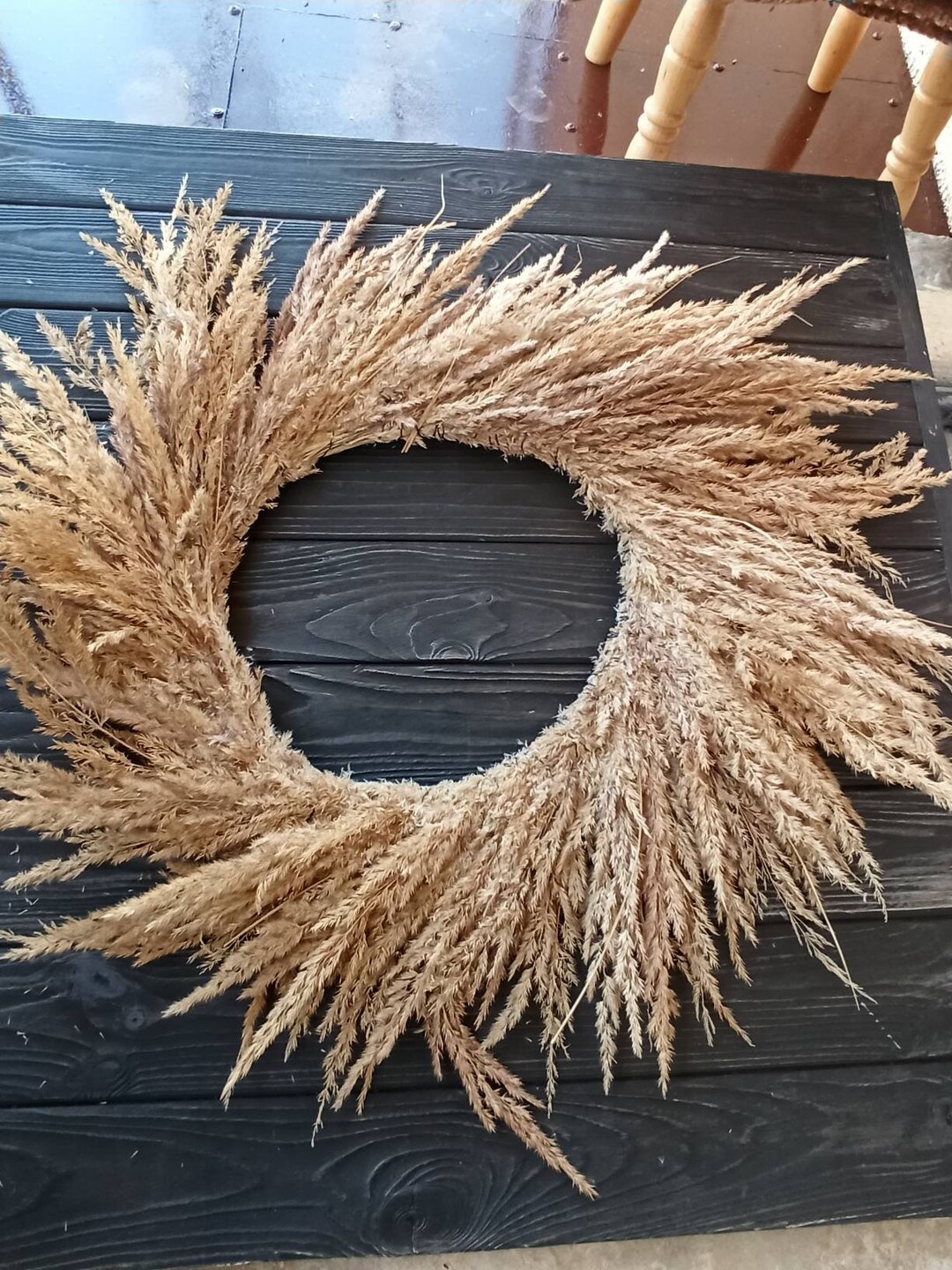 Pampas Wreath, Pampas Grass Wreath, Dried Flower Wreath, Fall Front ...