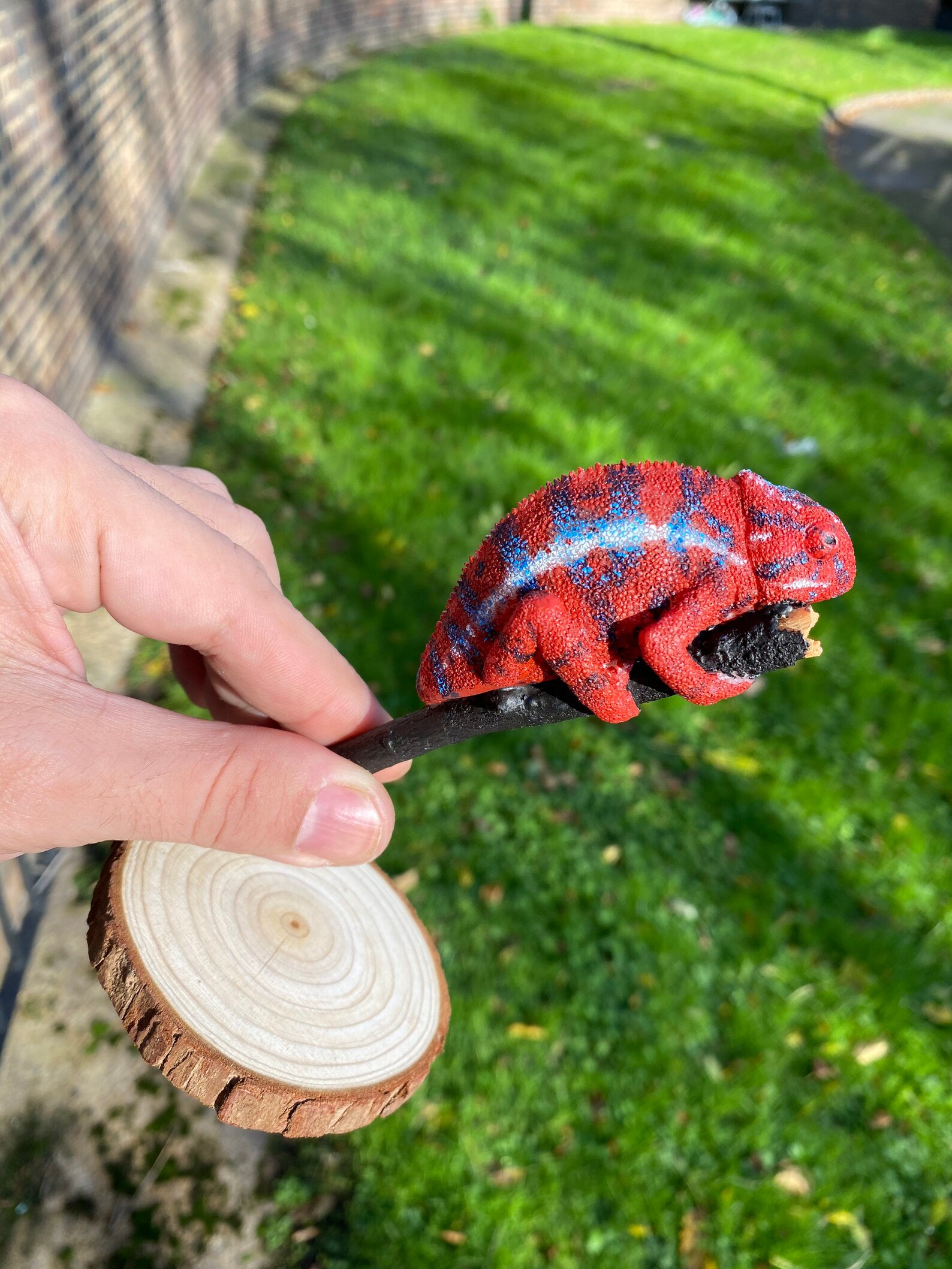 Chameleon Figurine Realistic Red Colour 10 Cm Length | Etsy UK