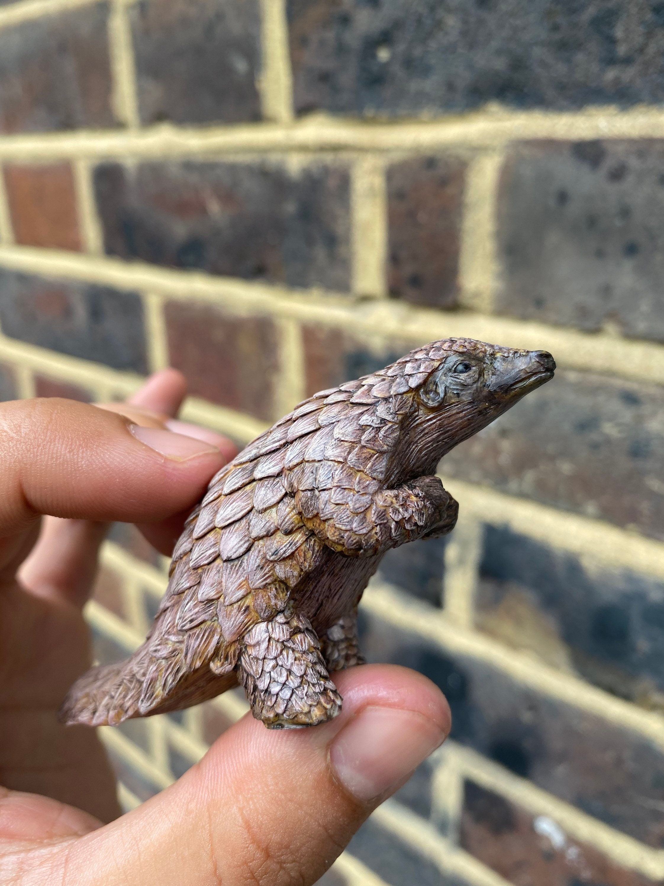Realistic Colour Standing Pangolin Figurines 5cm Height, 11cm Length - Etsy