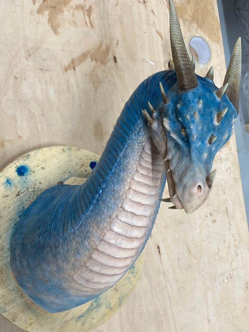 Realistic Dragon Head Bust 80 Cm Lenght - Etsy