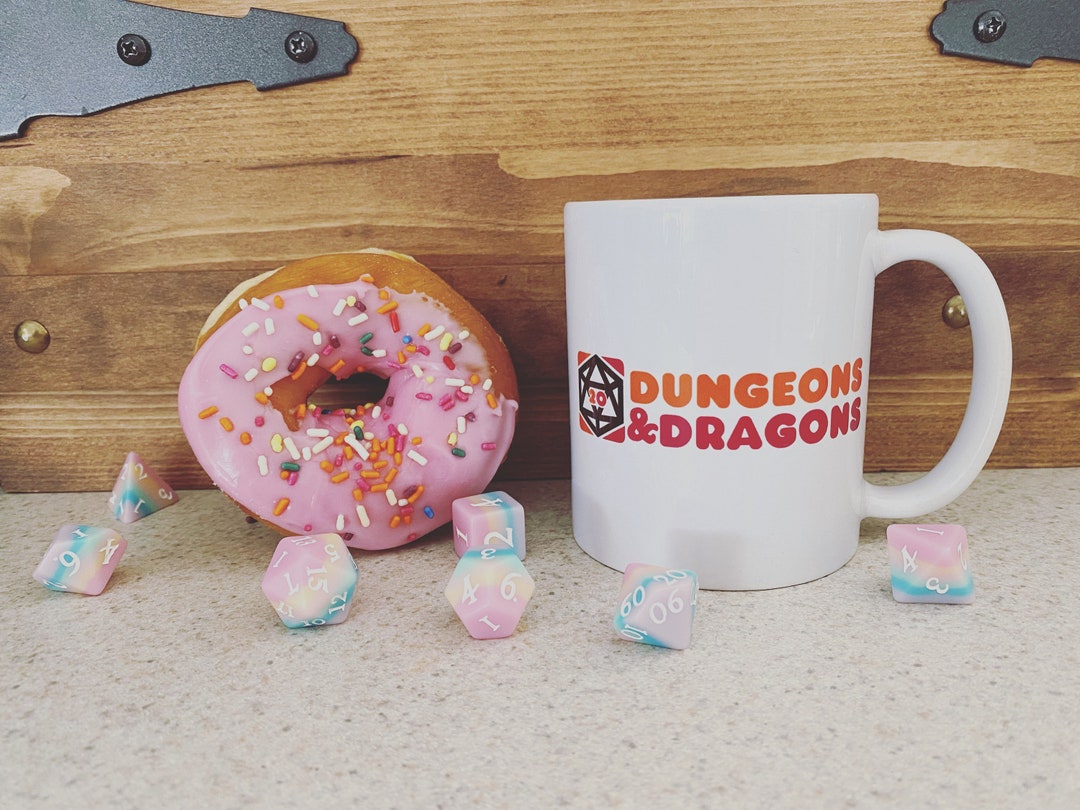 Dungeons and Dragons Mug, Dunkin Donuts Coffee Mug, D&D Coffee Cup ...