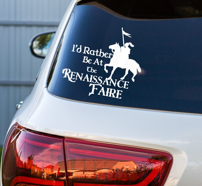 Renaissance Faire Vinyl Decal Medieval Car Decal Stickers - Etsy