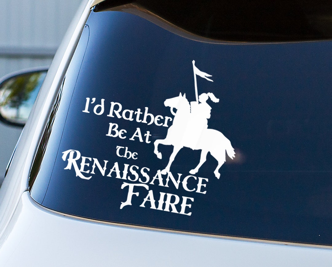 Renaissance Faire Vinyl Decal, Medieval Car Decal, Stickers for Car ...