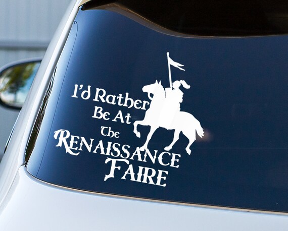 Renaissance Faire Vinyl Decal Medieval Car Decal Stickers | Etsy