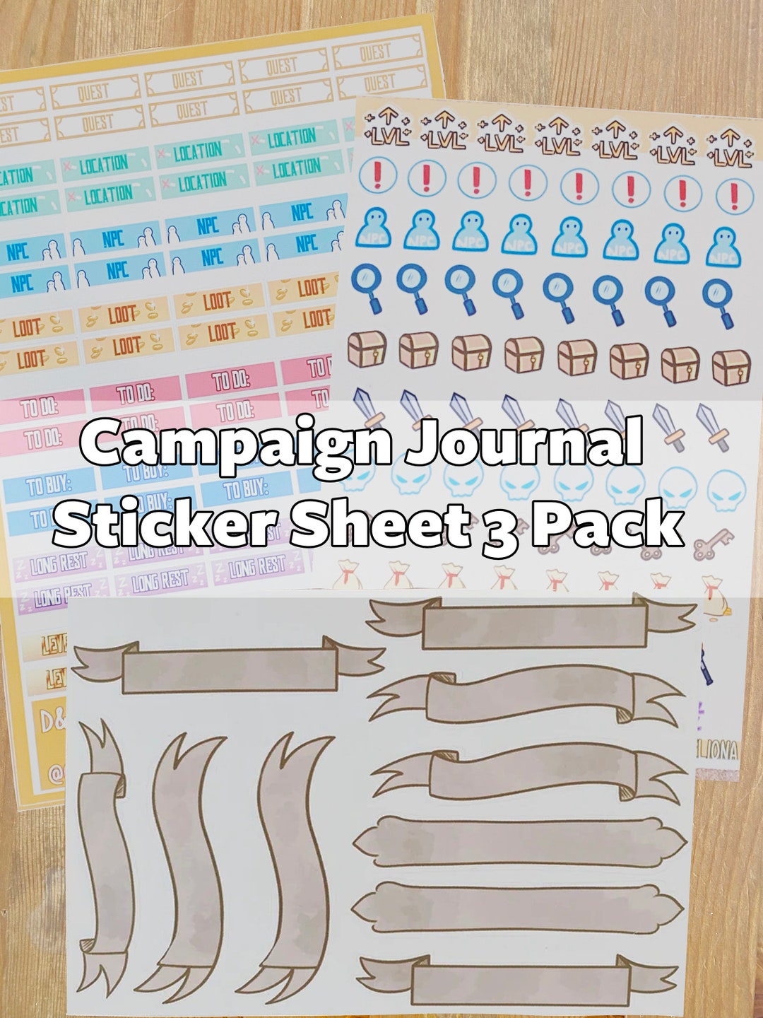 3 Pack Dungeons and Dragons Pathfinder D20 TTRPG Campaign Journal ...