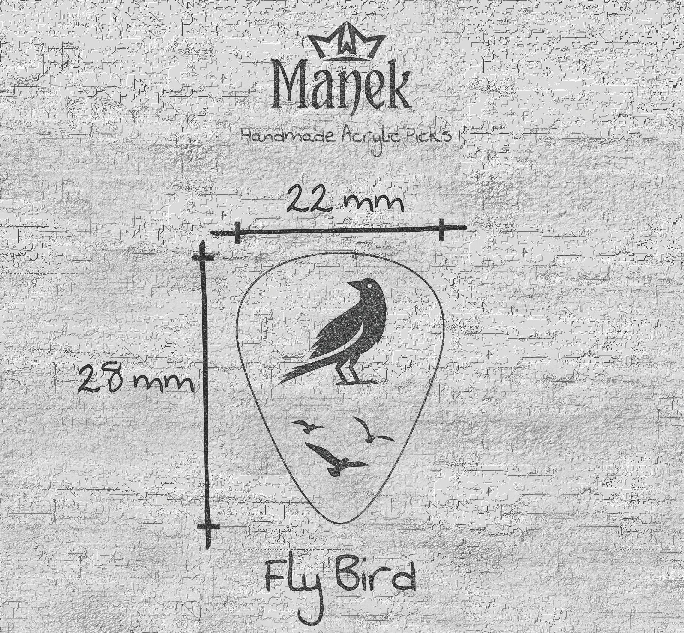 Manek Acrylic Pick Fly Bird 7 & 8 Mm Super Chubby - Etsy