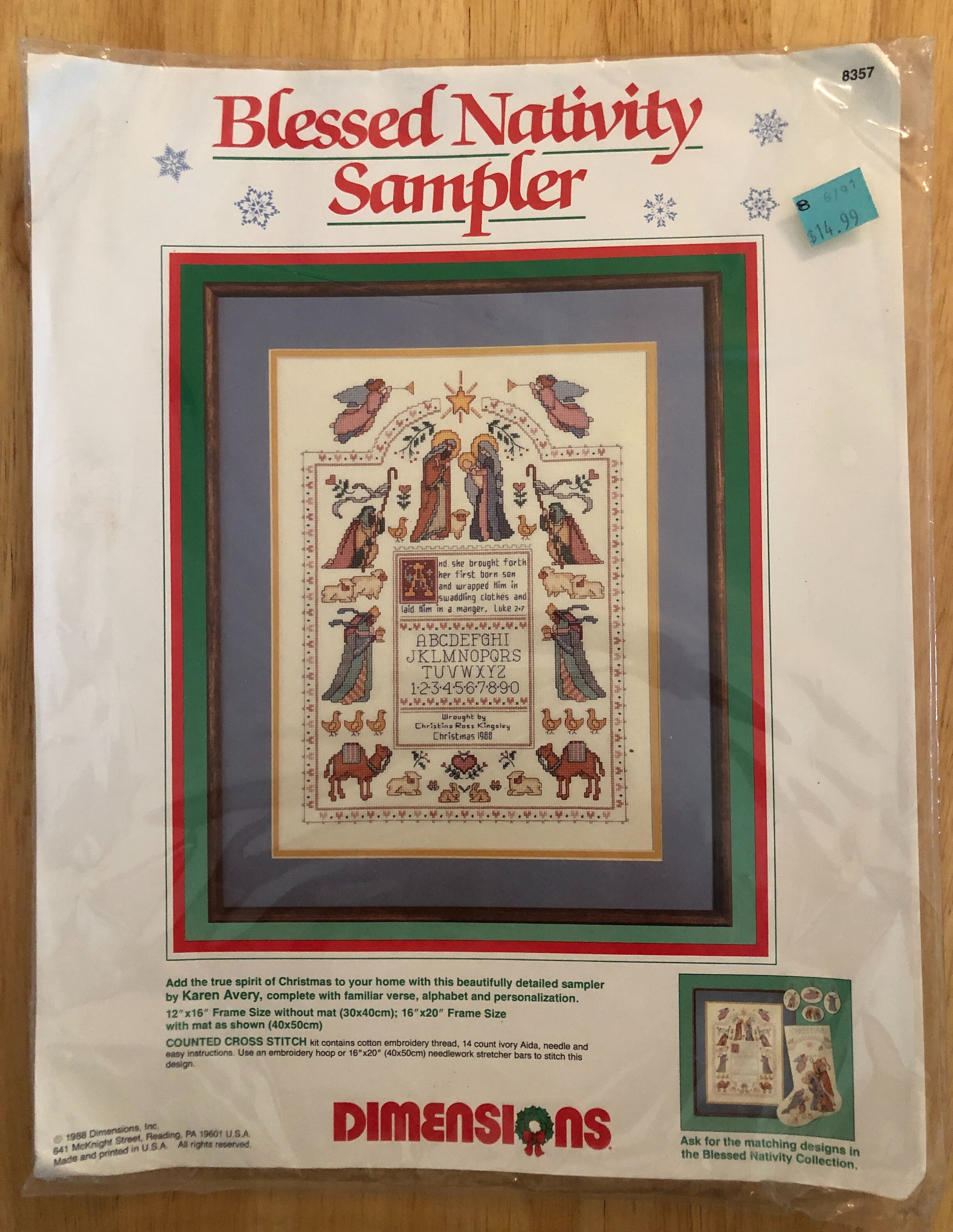 Dimensions Blessed Nativity Counted Cross Stitch Kit and - Etsy