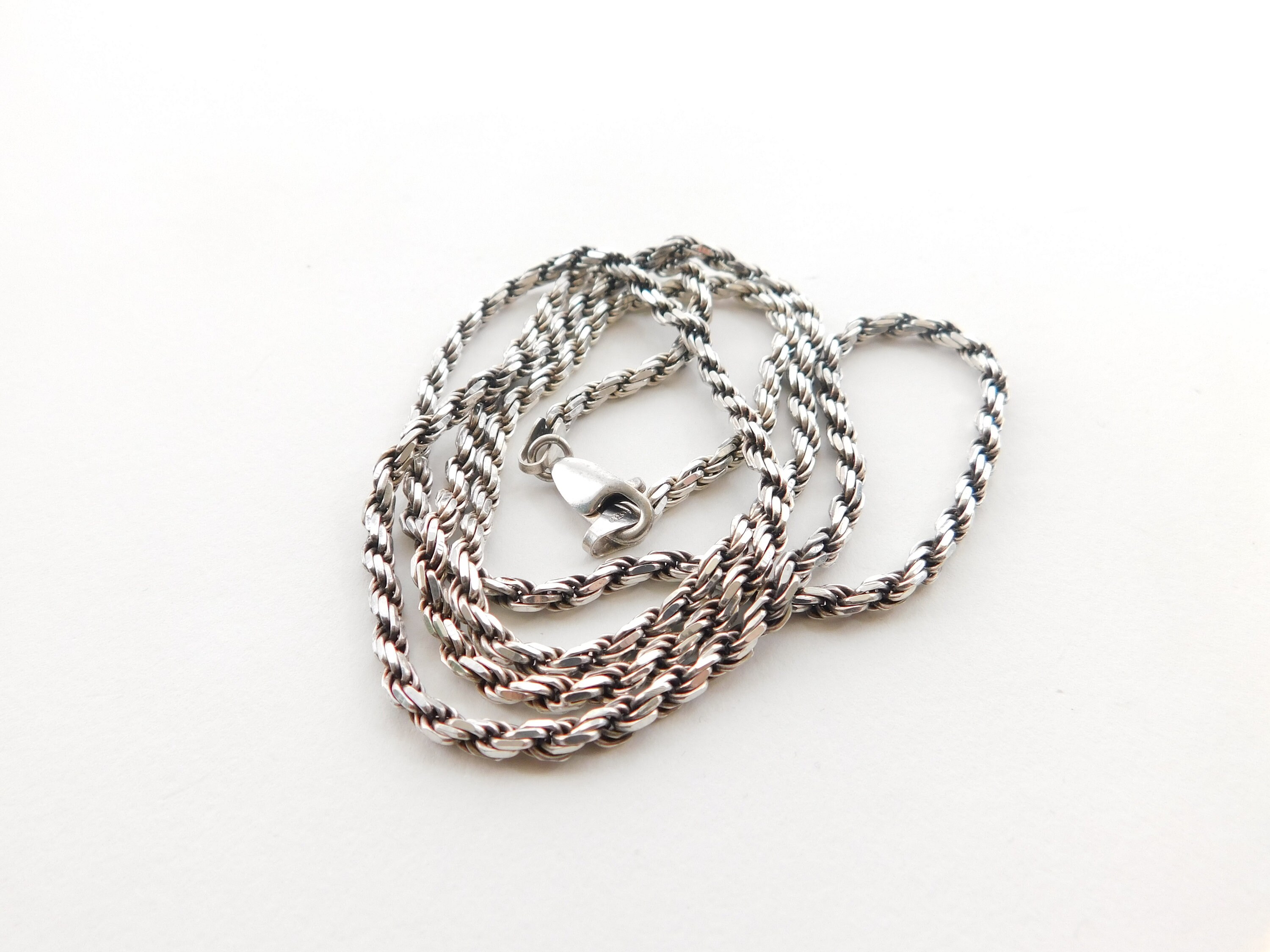 Vintage Italian Rope Chain Necklace, Made in Italy 3mm Width, 30 Inches ...