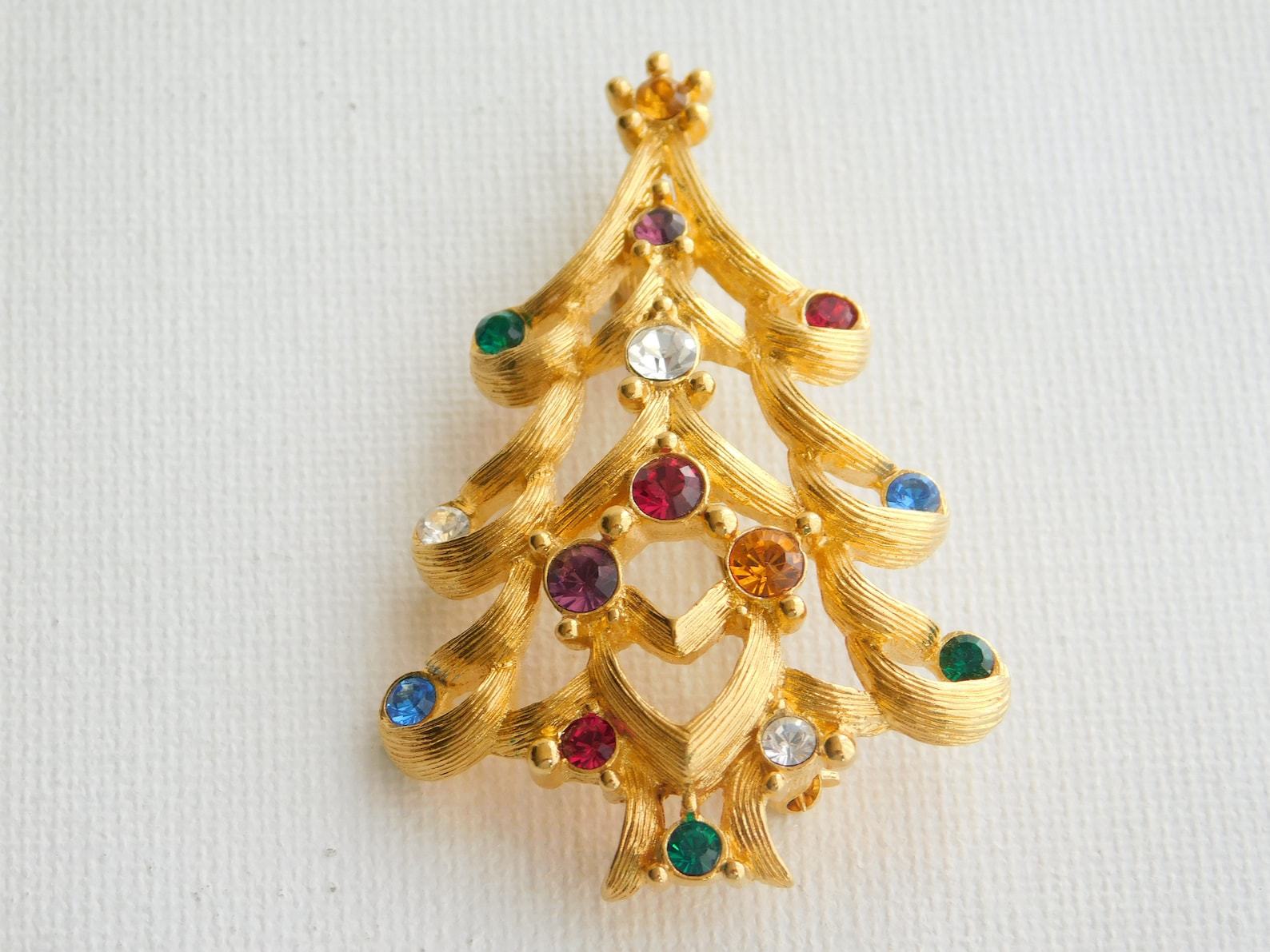 Monet Christmas Brooch, Holiday Tree Monet Vintage Brooch T13 - Etsy