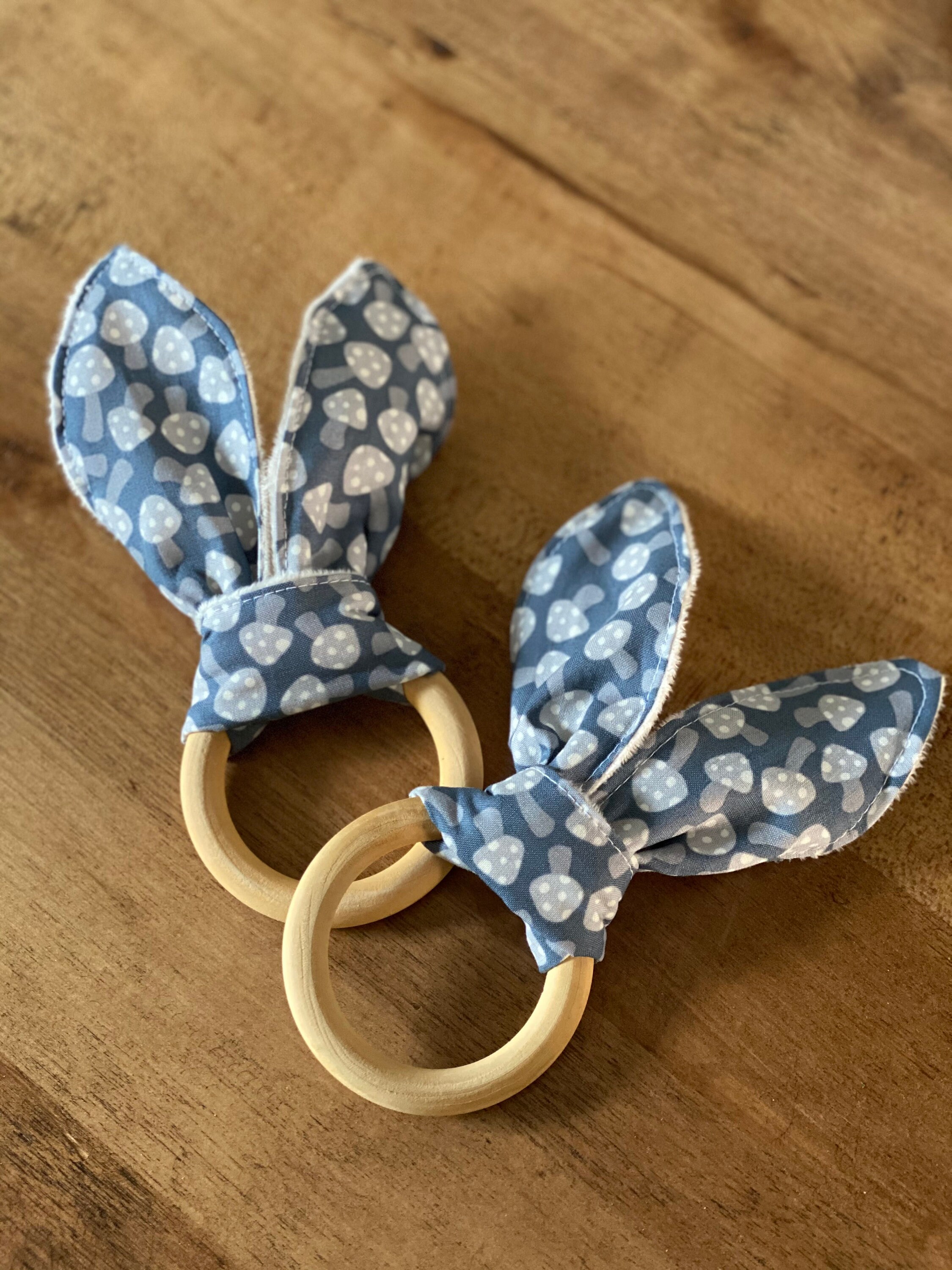 Natural Organic Wood Teething Ring, Cotton Teether, Wooden Teether ...