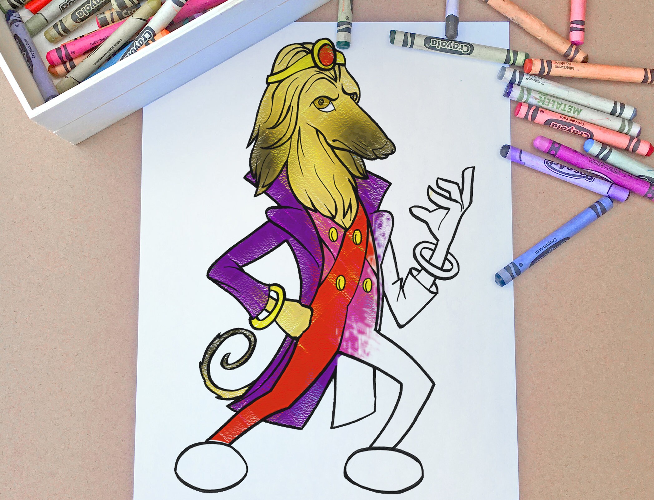 Canine Crooks Cartoon Coloring Pages - Etsy