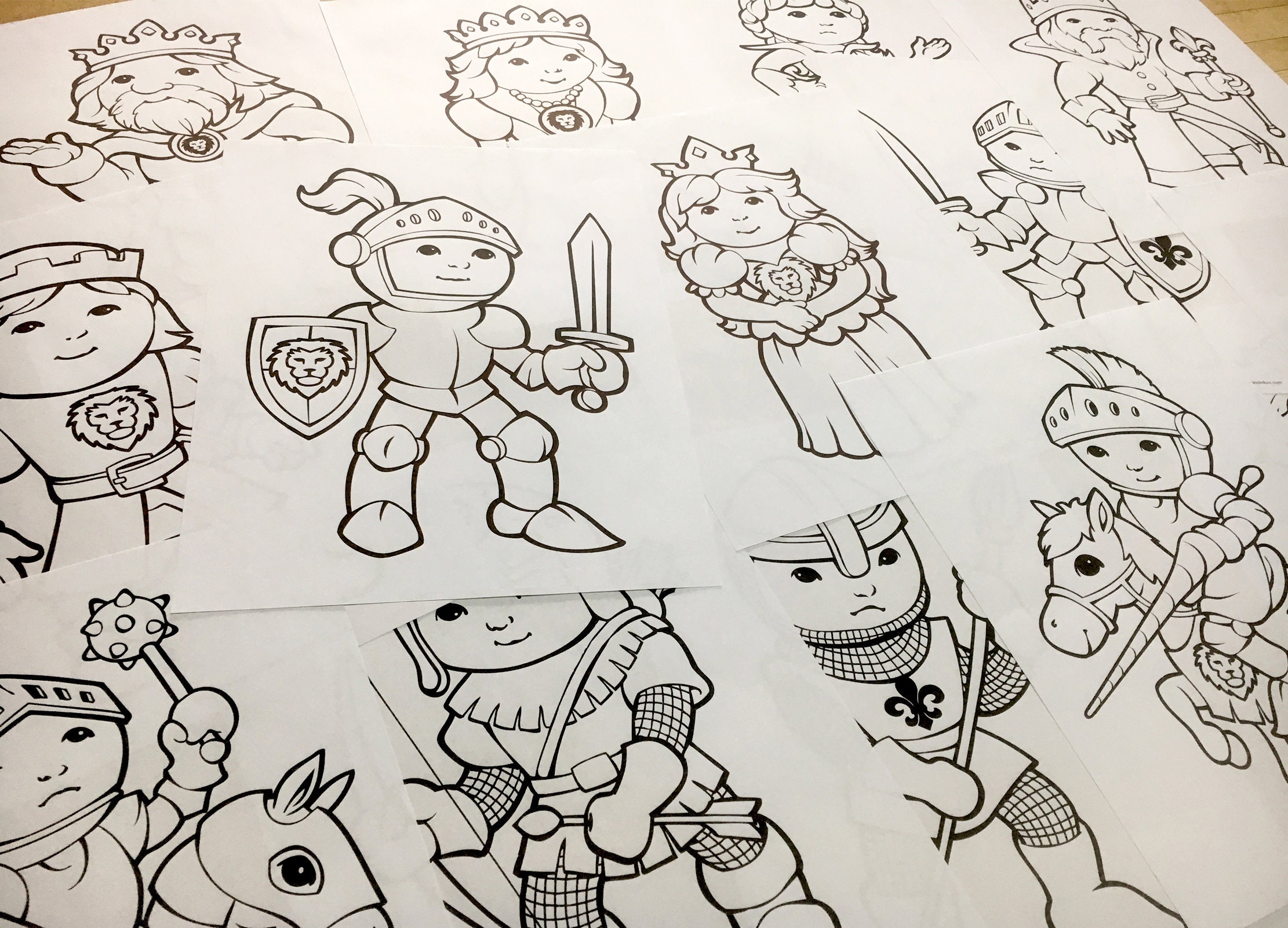 Medieval Kingdom Coloring Pages - Etsy