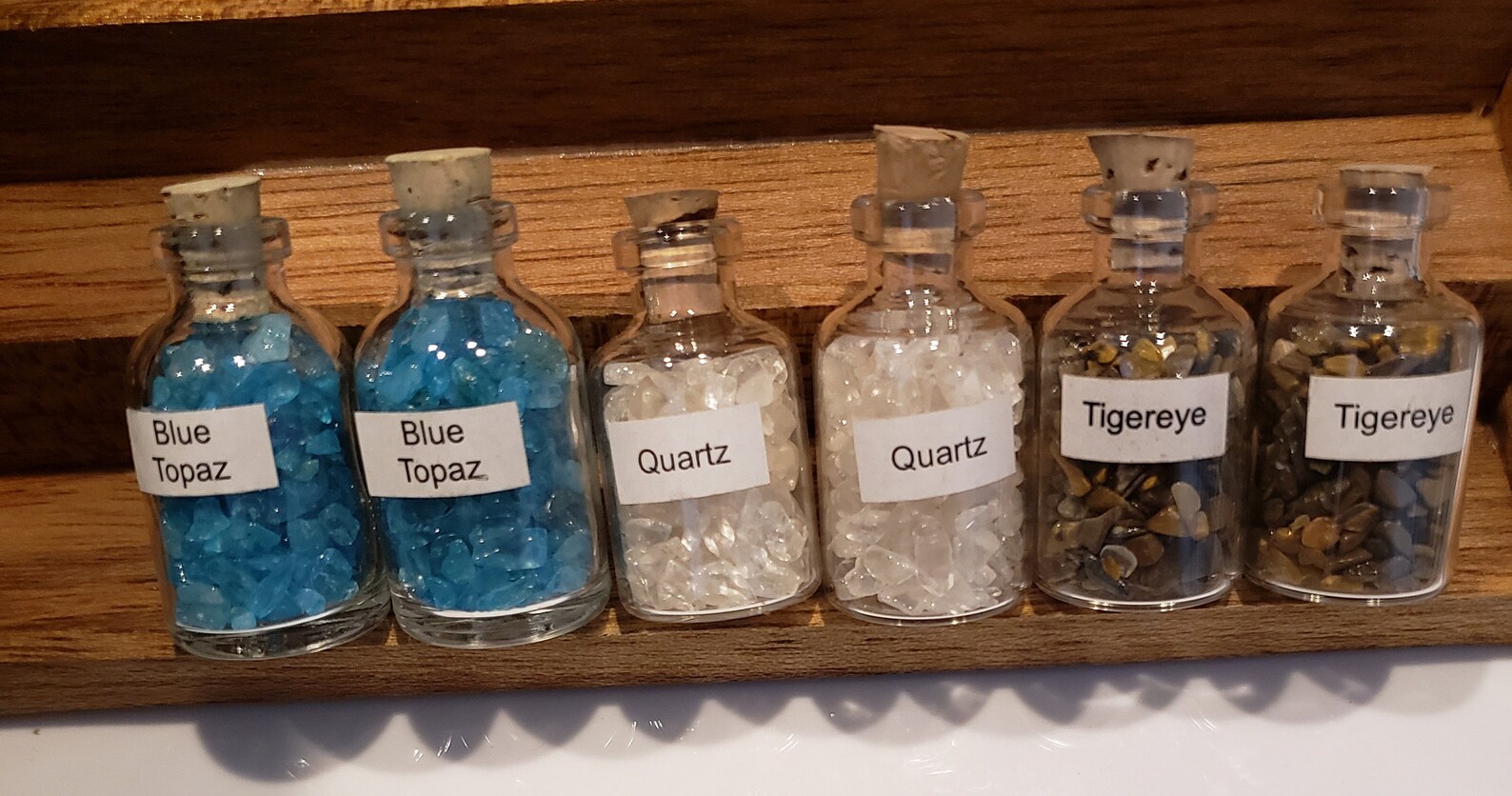 Mini Small Gemstone Crystal Chip Bottles | Etsy