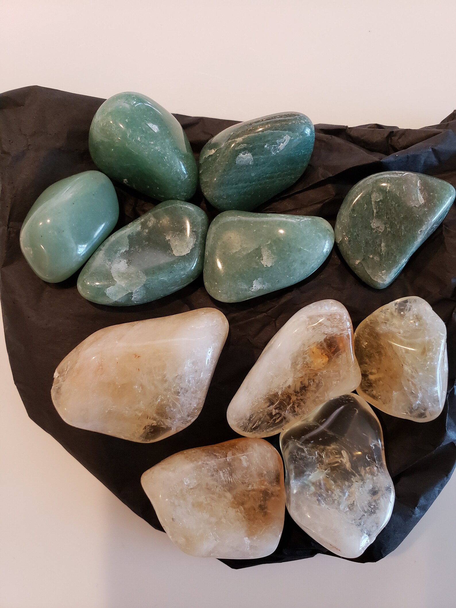 Citrine and Green Aventurine Tumbled Crystal - Etsy
