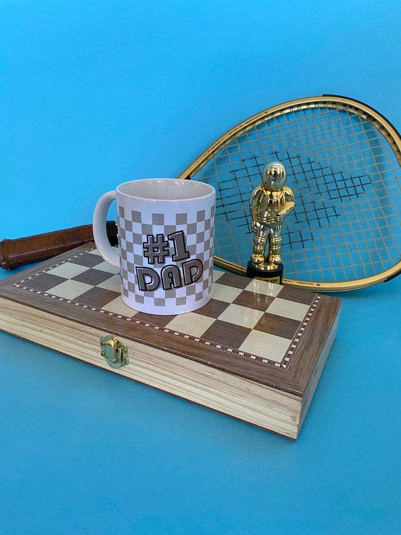 Number One Dad Mug - Checkered Flag - Etsy