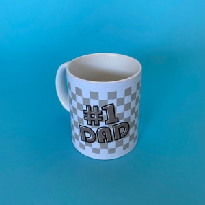 Number One Dad Mug Checkered Flag - Etsy