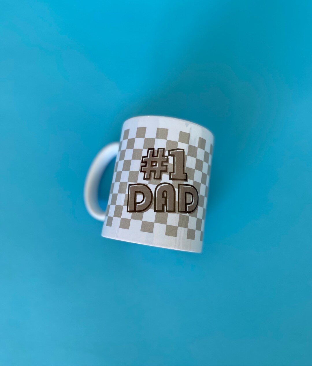 Number One Dad Mug Checkered Flag - Etsy