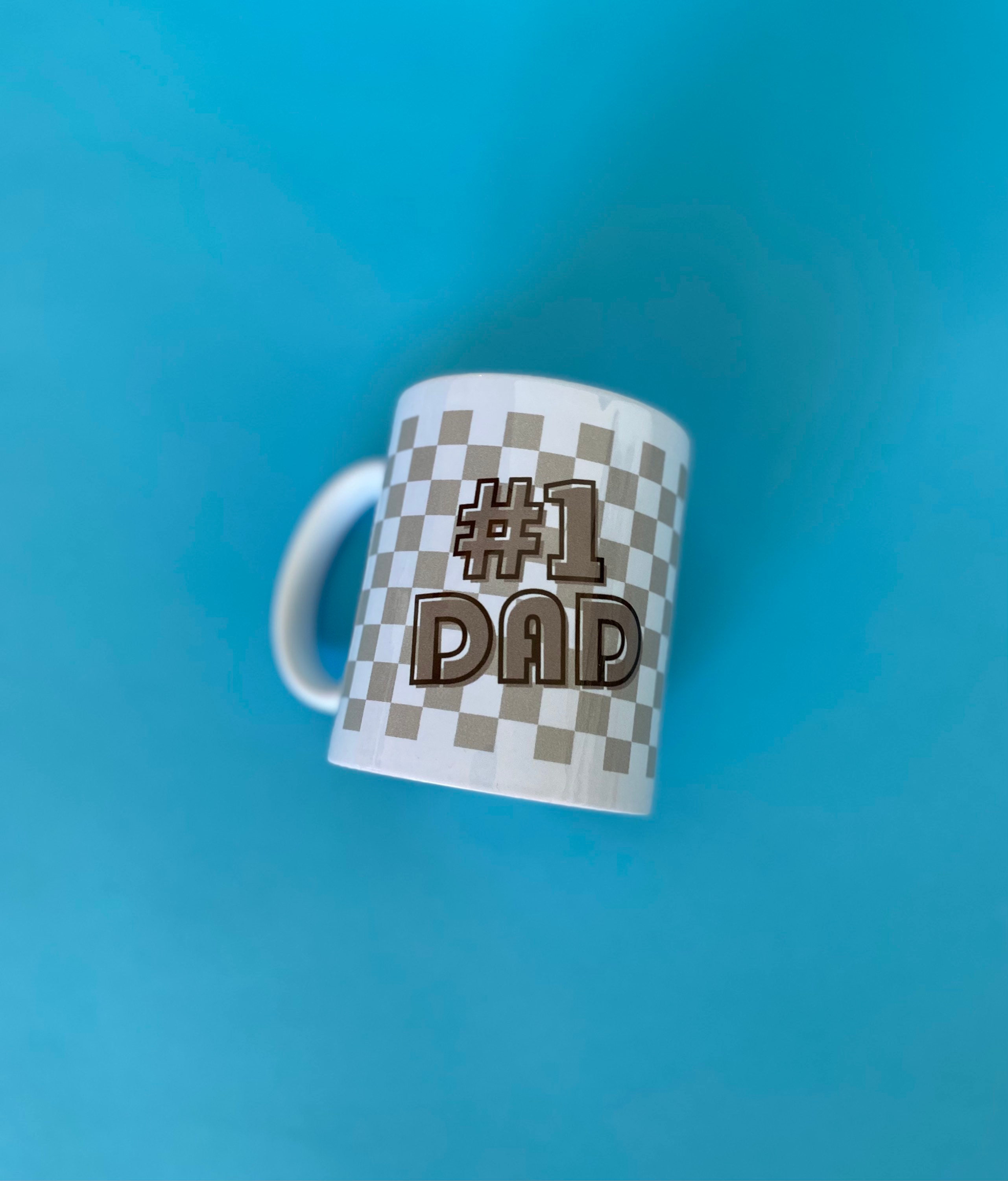 Number One Dad Mug Checkered Flag - Etsy