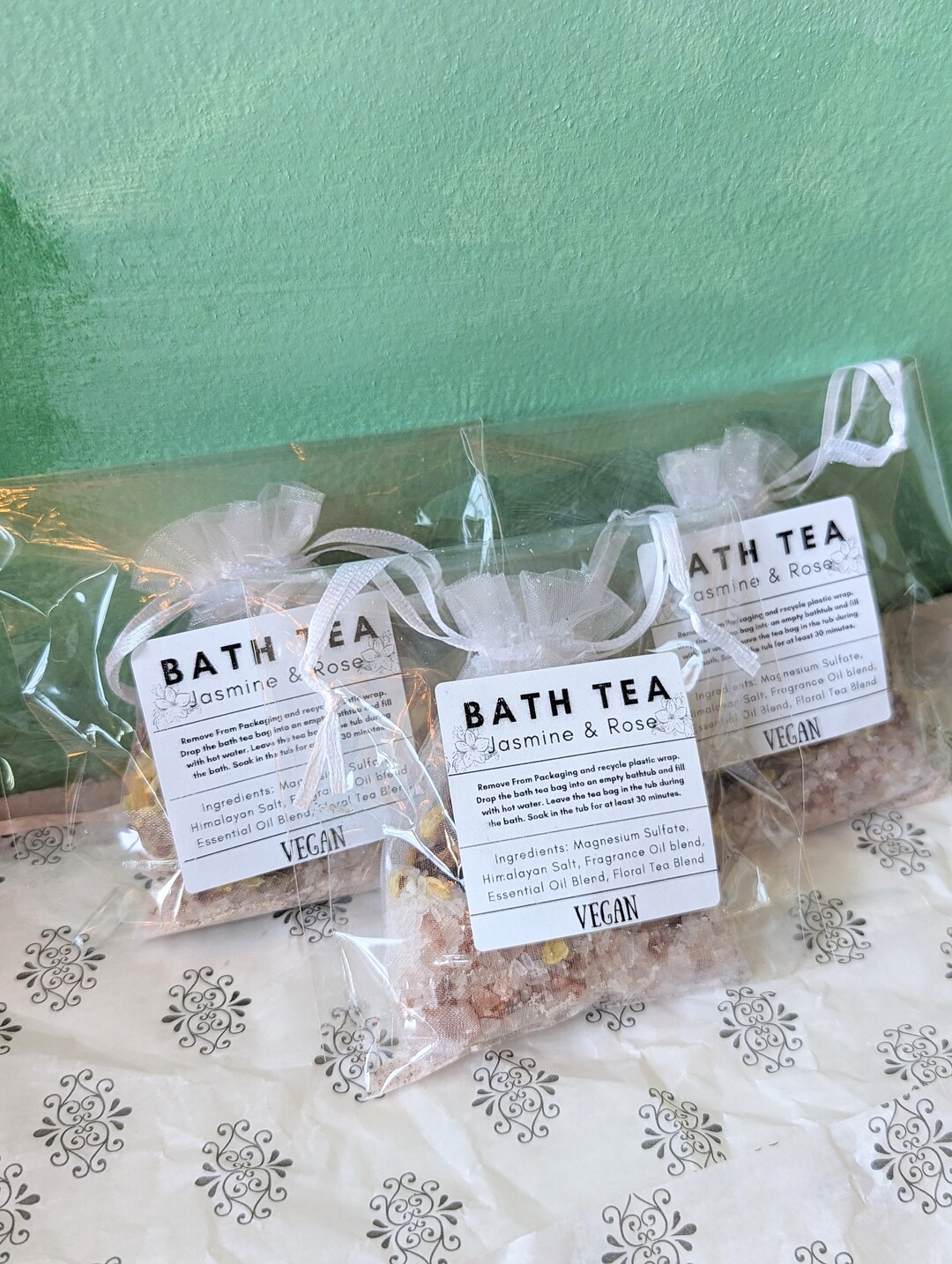 Bath Tea Soak Set of Two, Scented Relaxing Bath Salts - Etsy