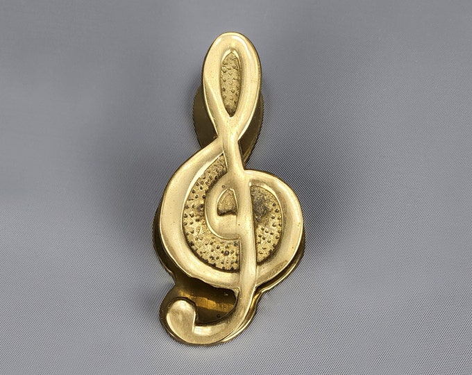 Vintage Brass Treble Clef Paper Clip | Music Note Wall Hanging Letter ...
