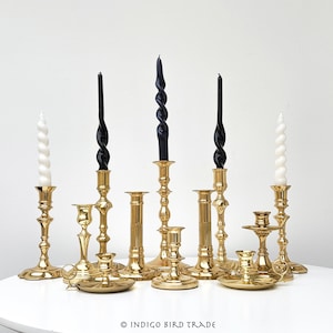 Vintage Brass Baldwin Candlesticks - SOLD SEPARATELY - Antique Gold Assorted Candle Holders ...