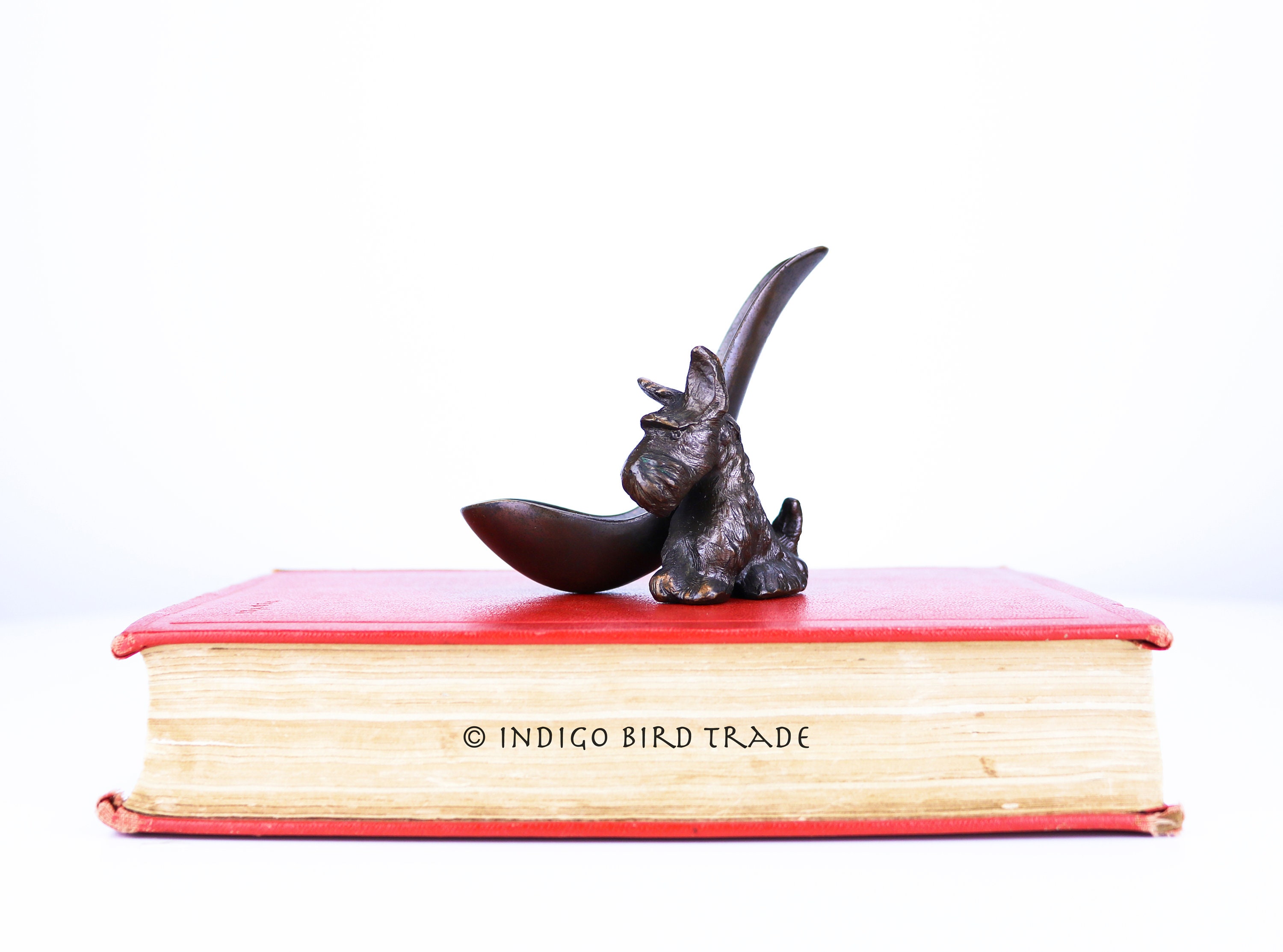 1930's Antique Bronze Scottish Terrier Dog Pipe Rest - Etsy