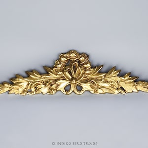 Large Vintage Brass French Bow Ornate Pediment | Antique Wall Hanging ...
