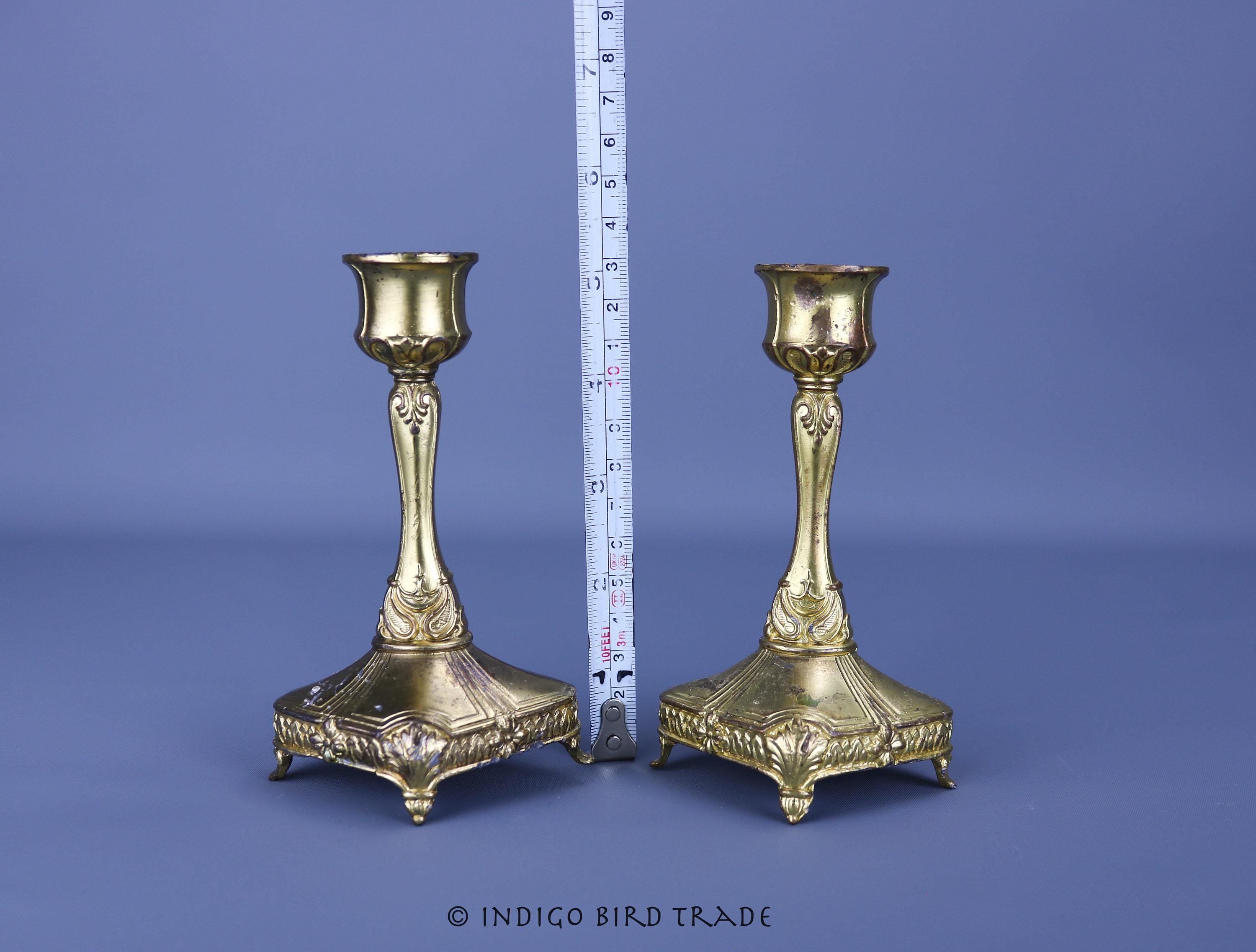 Home & Living Candles & Holders Home Décor Vintage French Matt Gold Art ...