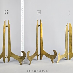 Brass Folding Display Stand Easel Vintage | Gold Book Plate Holder | Solid Brass Table Top ...