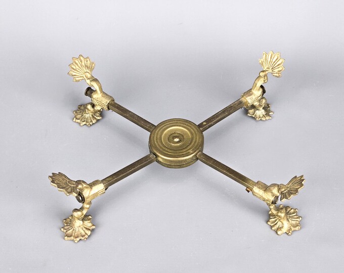 Vintage Brass Expandable Ornate Trivet | Antique Adjustable Folding ...