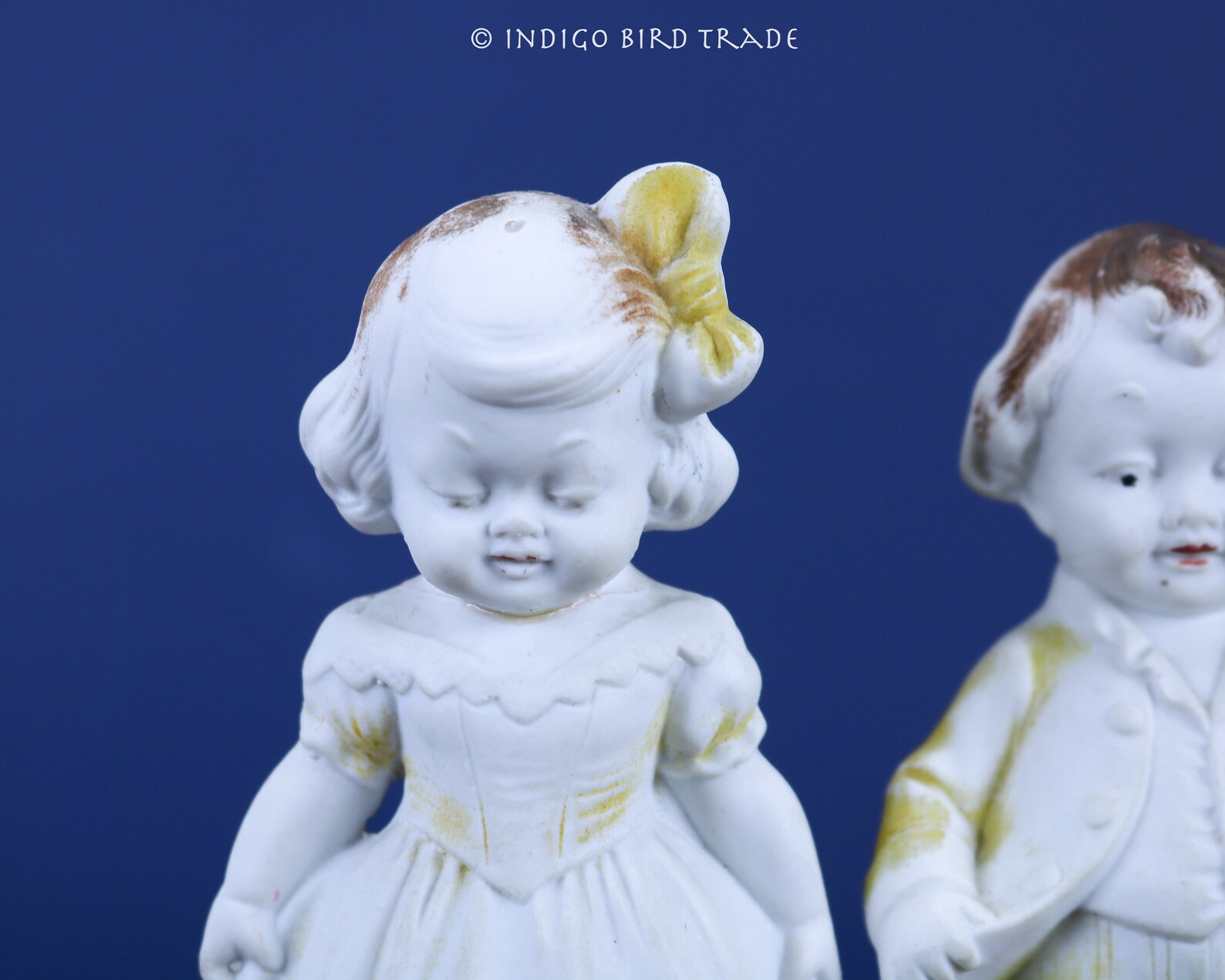 1900's Antique German Bisque Figurines Boy and Girl - Etsy