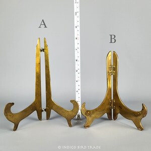 Brass Folding Display Stand Easel Vintage Gold Book Plate Holder Solid Brass Table Top Picture ...