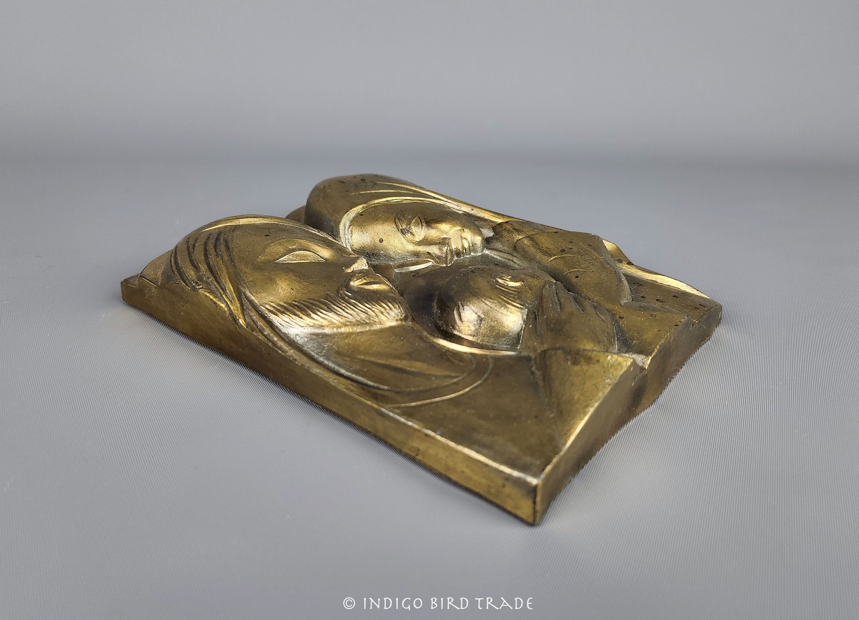 Antique Gilt Metal Holy Family Wall Hanging Plaque High - Etsy