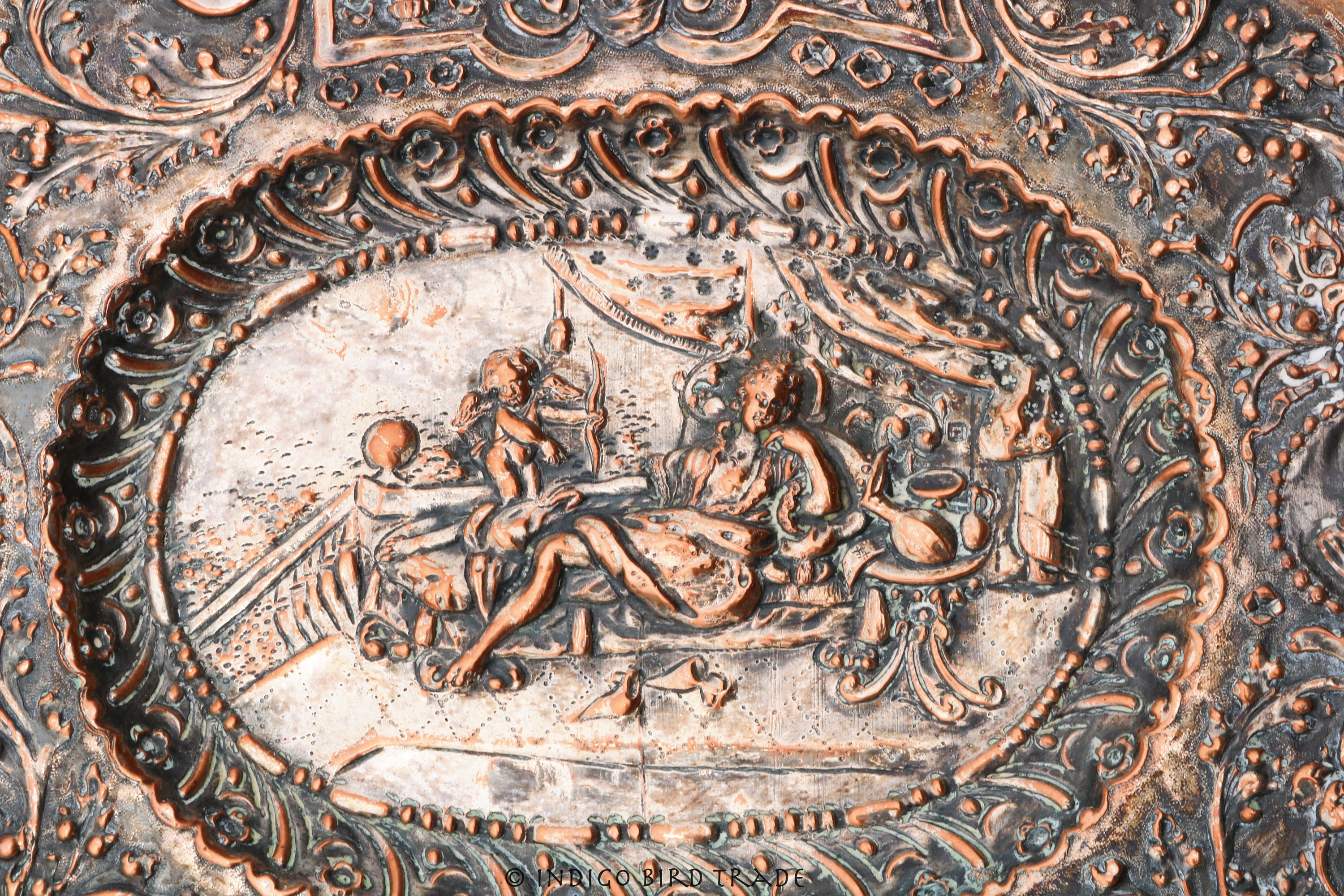 19th Century French Antique Repousse Silver Plated Copper Wall - Etsy