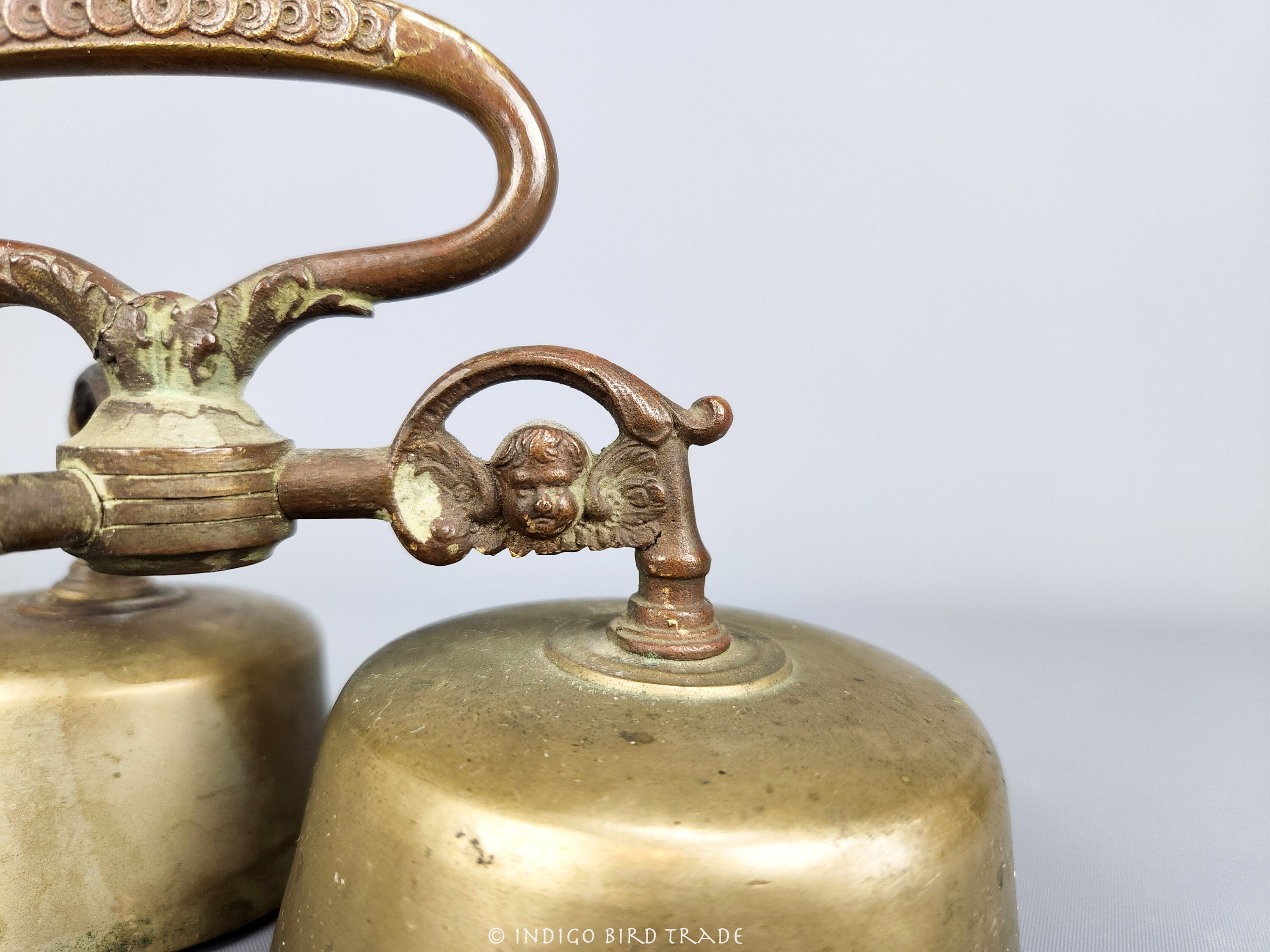 Antique German Gothic Revival Bronze Church Altar / Sacristy Bell With ...