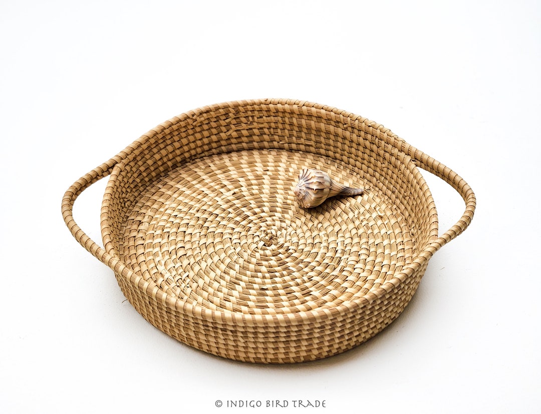 Vintage Sweetgrass Basket With Handles Charleston SC Antique Woven ...