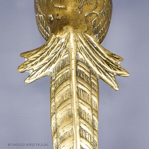 Pair of Solid Brass Peacock Statues | Vintage Gold Peacock Sculptures ...